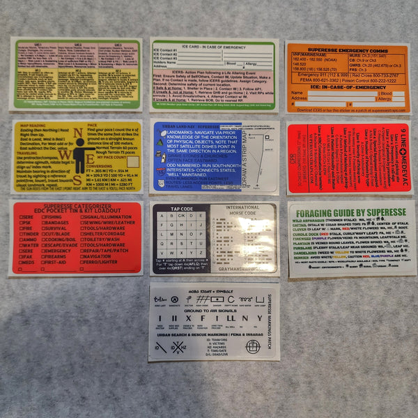 Survival Reference Decal Pack - Collection of 10 Stickers – Superesse ...