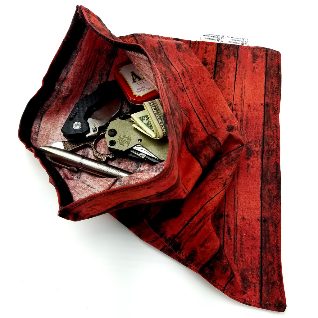 EDC Hank - Pocket Dump Storage Compartment Handkerchief with patch ...