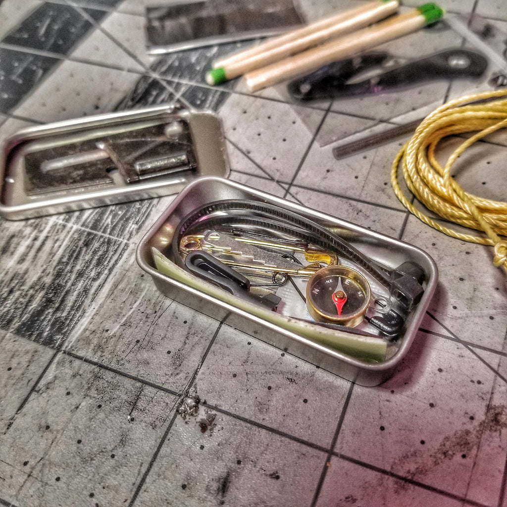 EDC Pocket Tin: Emergency Metal Can in Kydex Sheath with Survival Kit ...