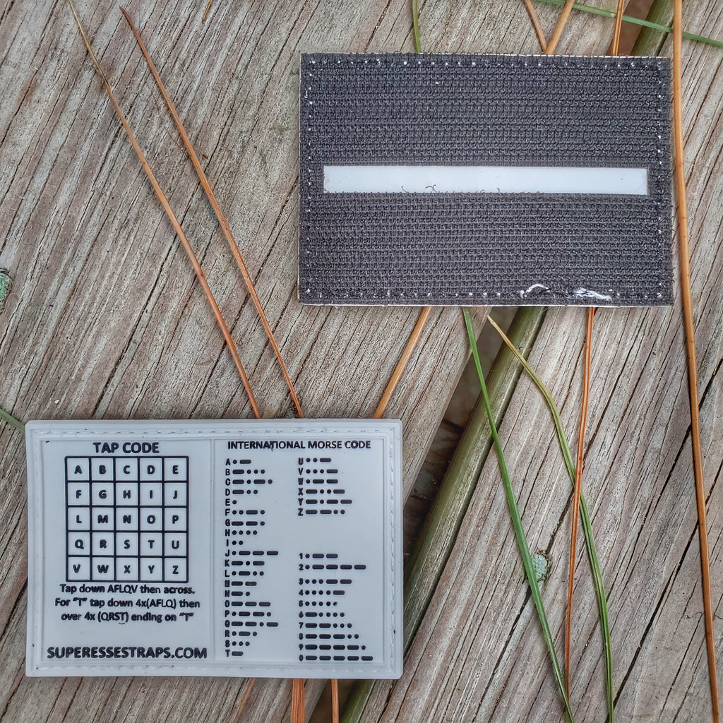 Storage Pocket Patch: Morse and Tap Code – Superesse Straps LLC