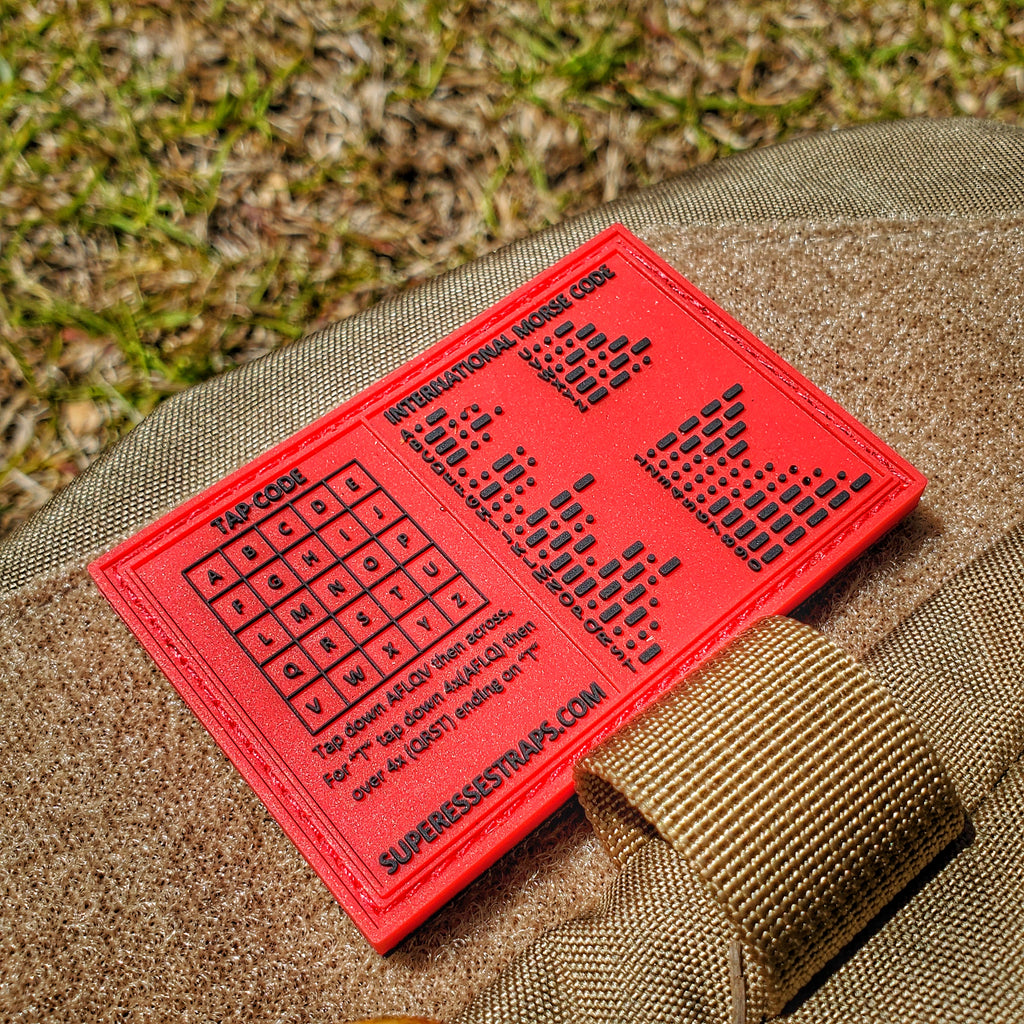 Storage Pocket Patch: Morse and Tap Code – Superesse Straps LLC