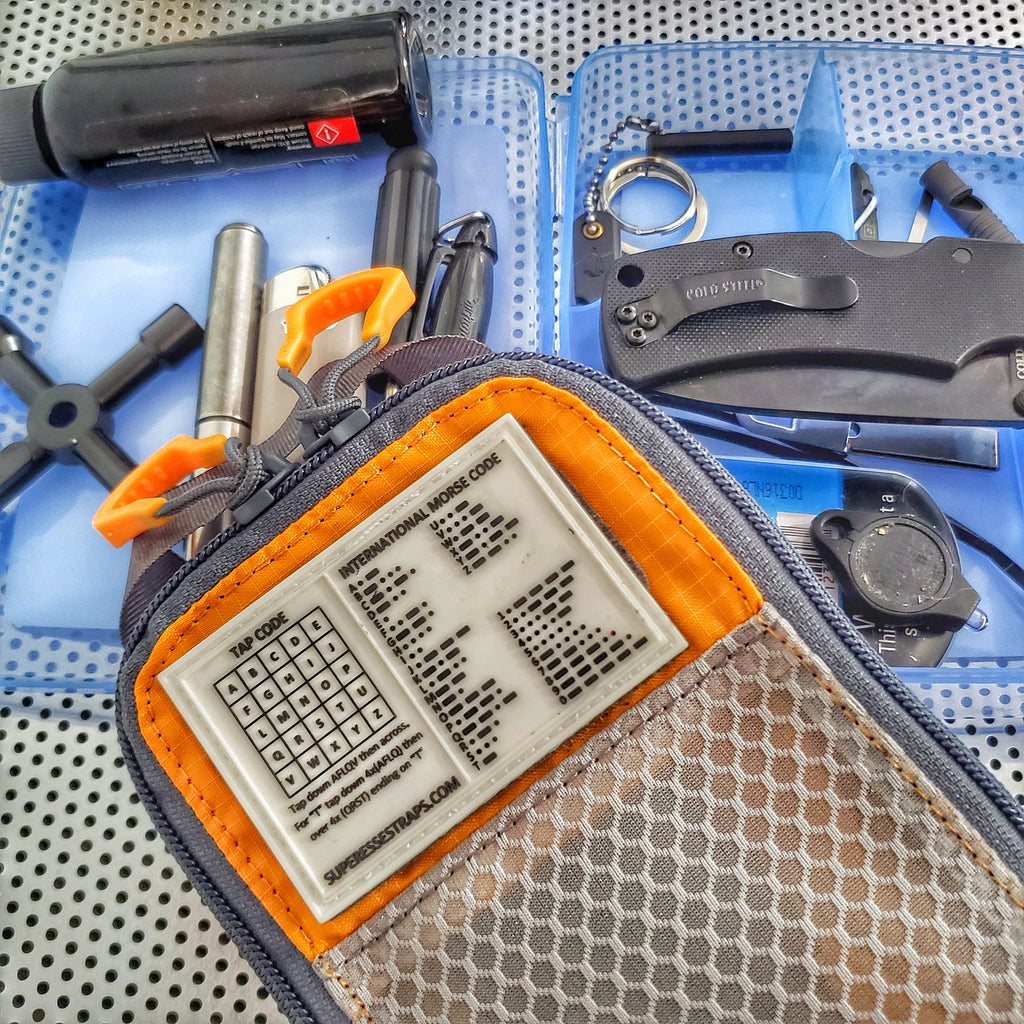 Storage Pocket Patch: Morse and Tap Code – Superesse Straps LLC