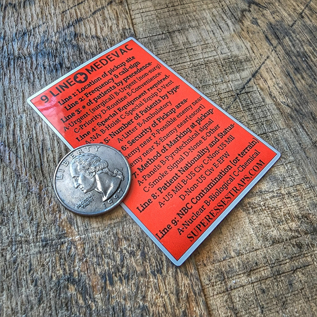 9 Line MedEvac Decal - U.S. Military Truncated Medical Evacuation ...