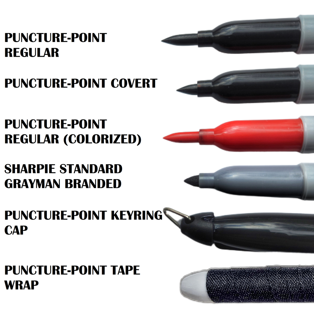 EDC Puncture Markers - Self Defense Marker and Grayman Sharpie ...