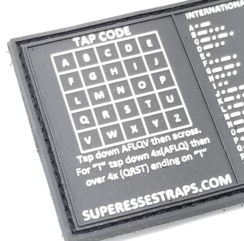 Storage Pocket Patch: Morse and Tap Code – Superesse Straps LLC