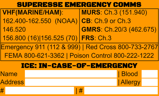 Storage Pocket Patch: Emergency Comms with Radio Frequency/Channel and ...